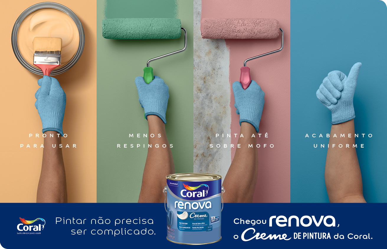 Chegou Renova, o novo creme de pintura da Coral | Tintas Coral